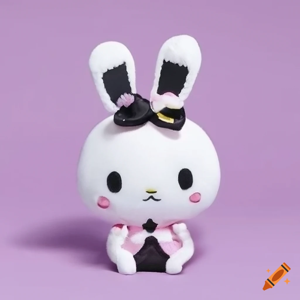 Rabbit,diseny,sanrio,black on Craiyon