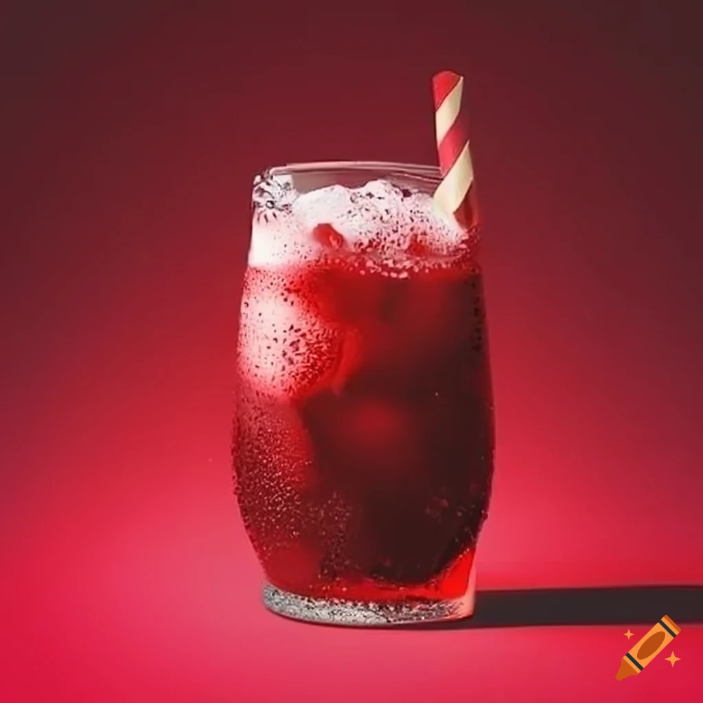 Crisp red soda