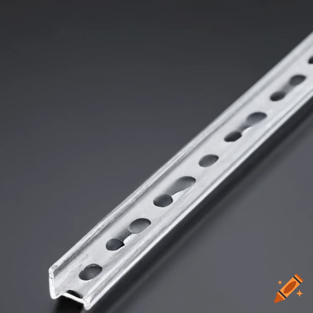 A durable steel slotted strut channel for structural support on Craiyon