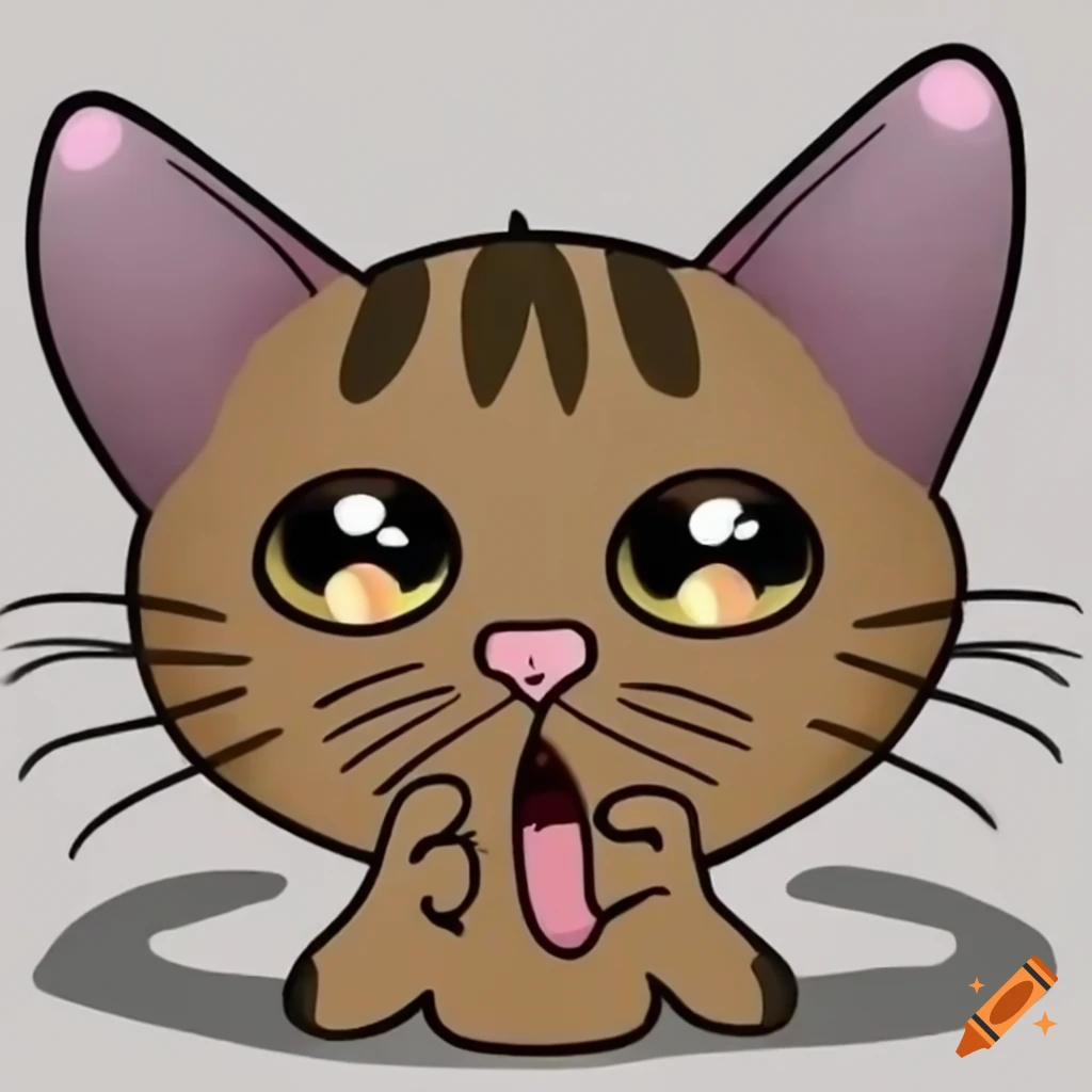 Animated cat funny on Craiyon