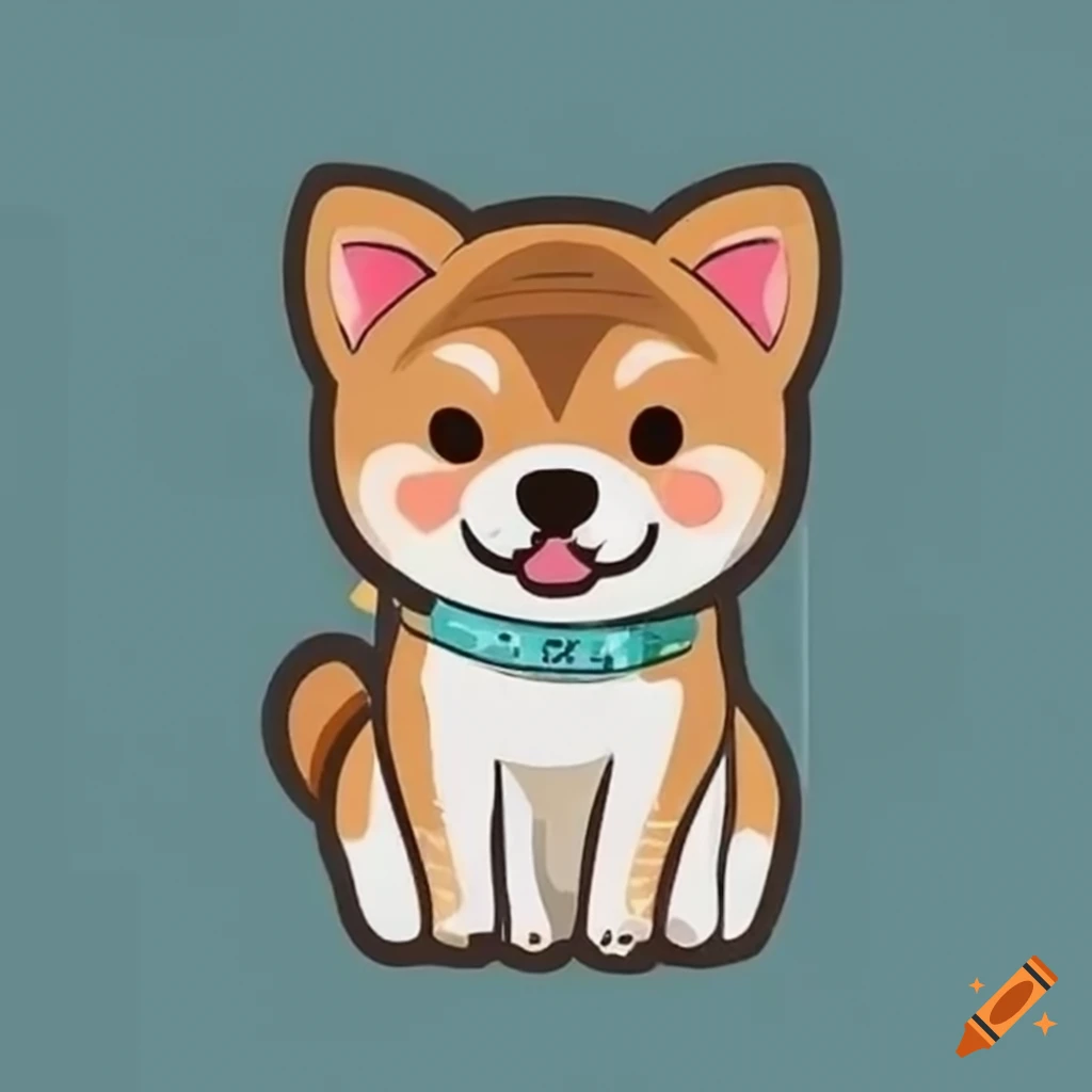 Adorable Shiba Inu puppy with a cute kawaii aesthetic on Craiyon