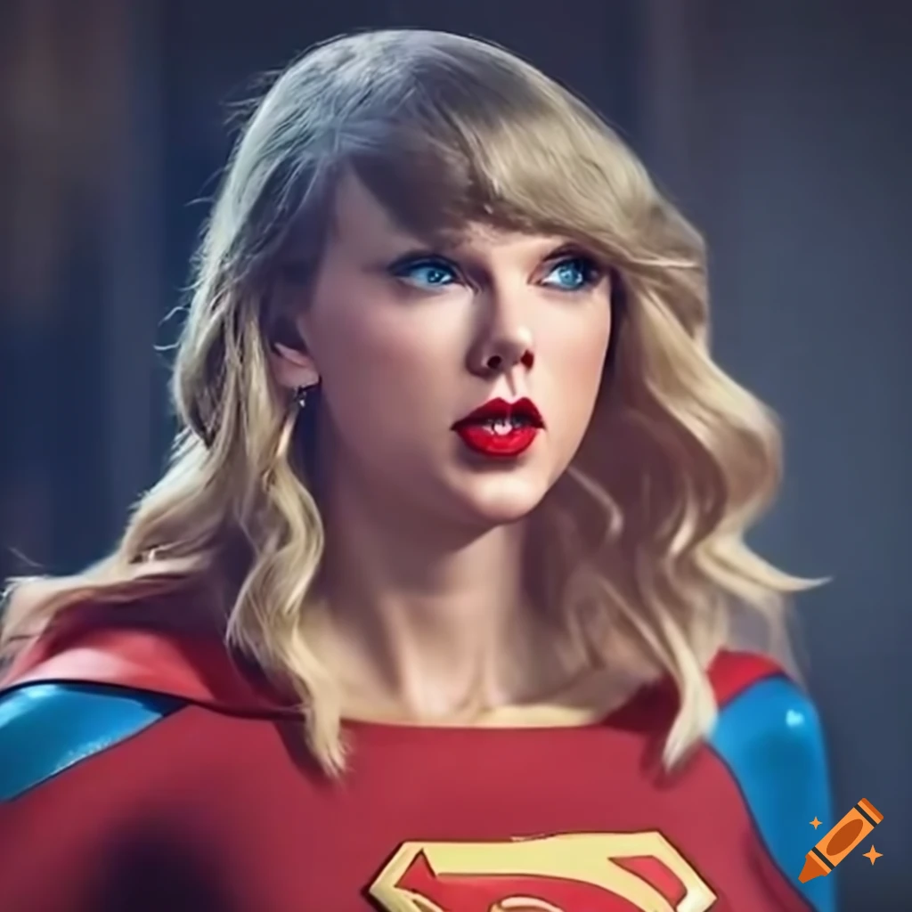 Taylor swift dressed as supergirl on Craiyon