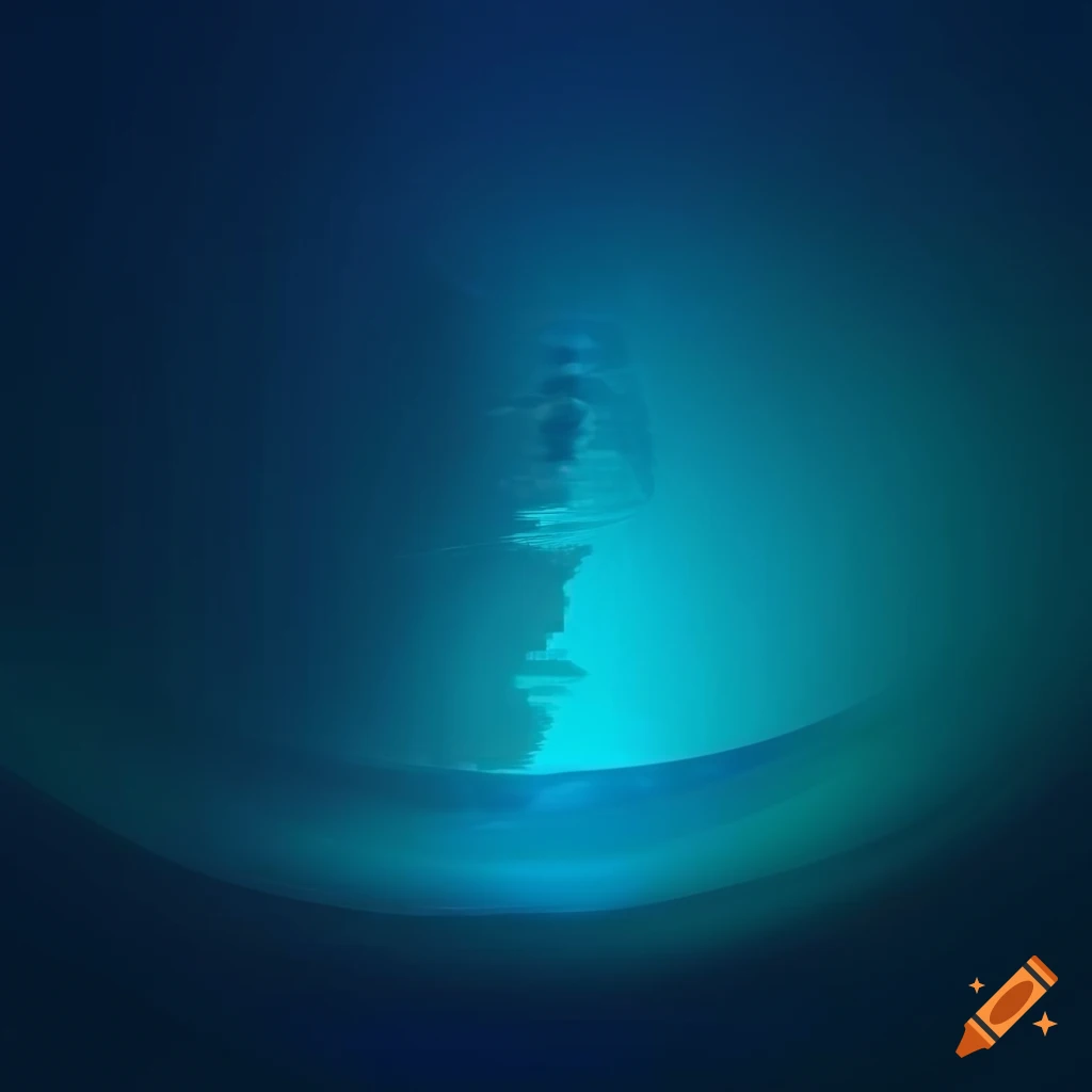 The wallpaper features an abstract cyberpunk design with an ocean blue ...