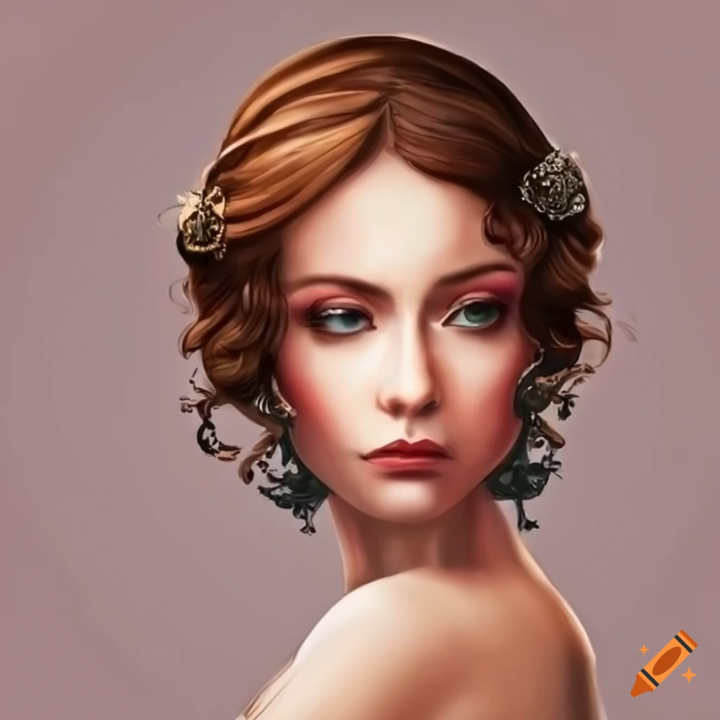 A beautiful brown haired noble woman
