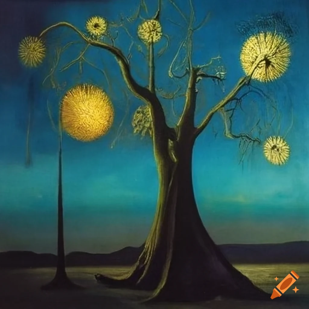 Dancing trees at night max ernst on Craiyon