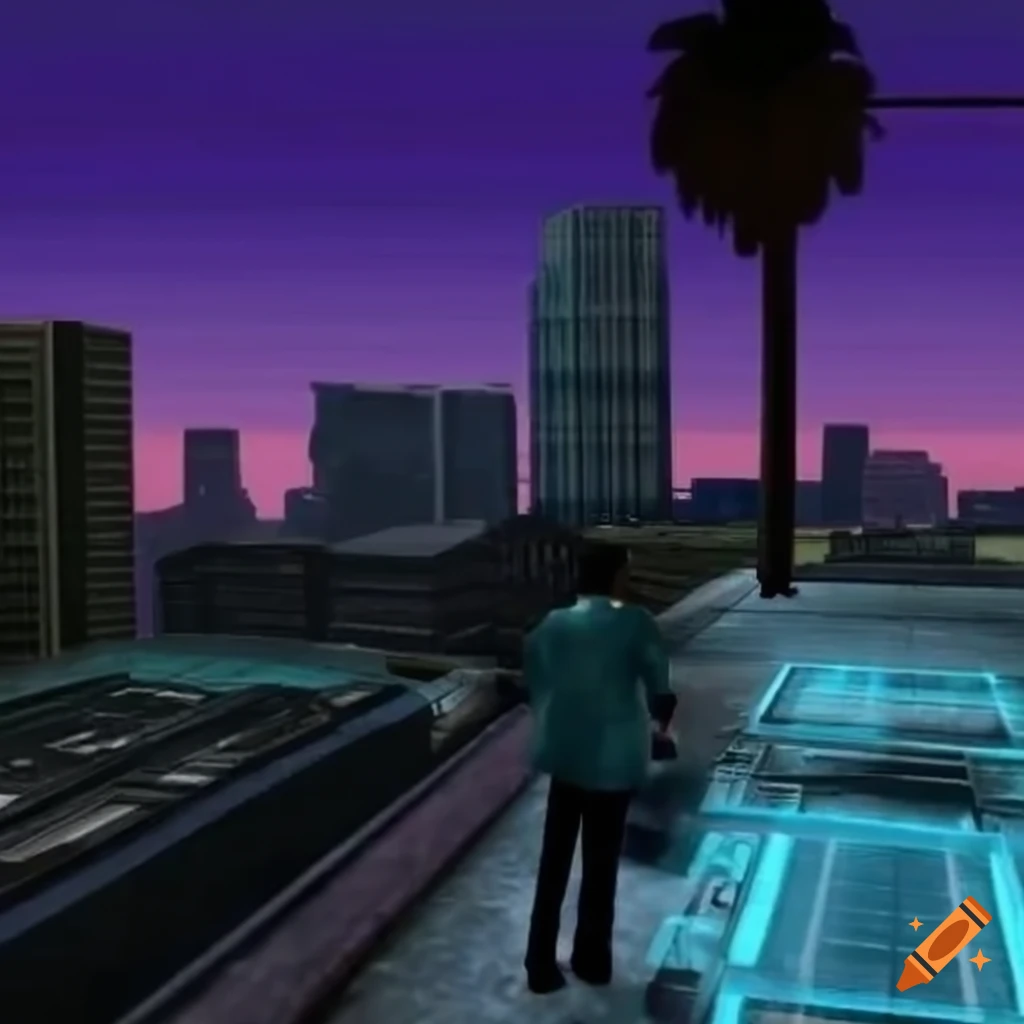 Gta vice city screenshot from the perspective of the player including ...
