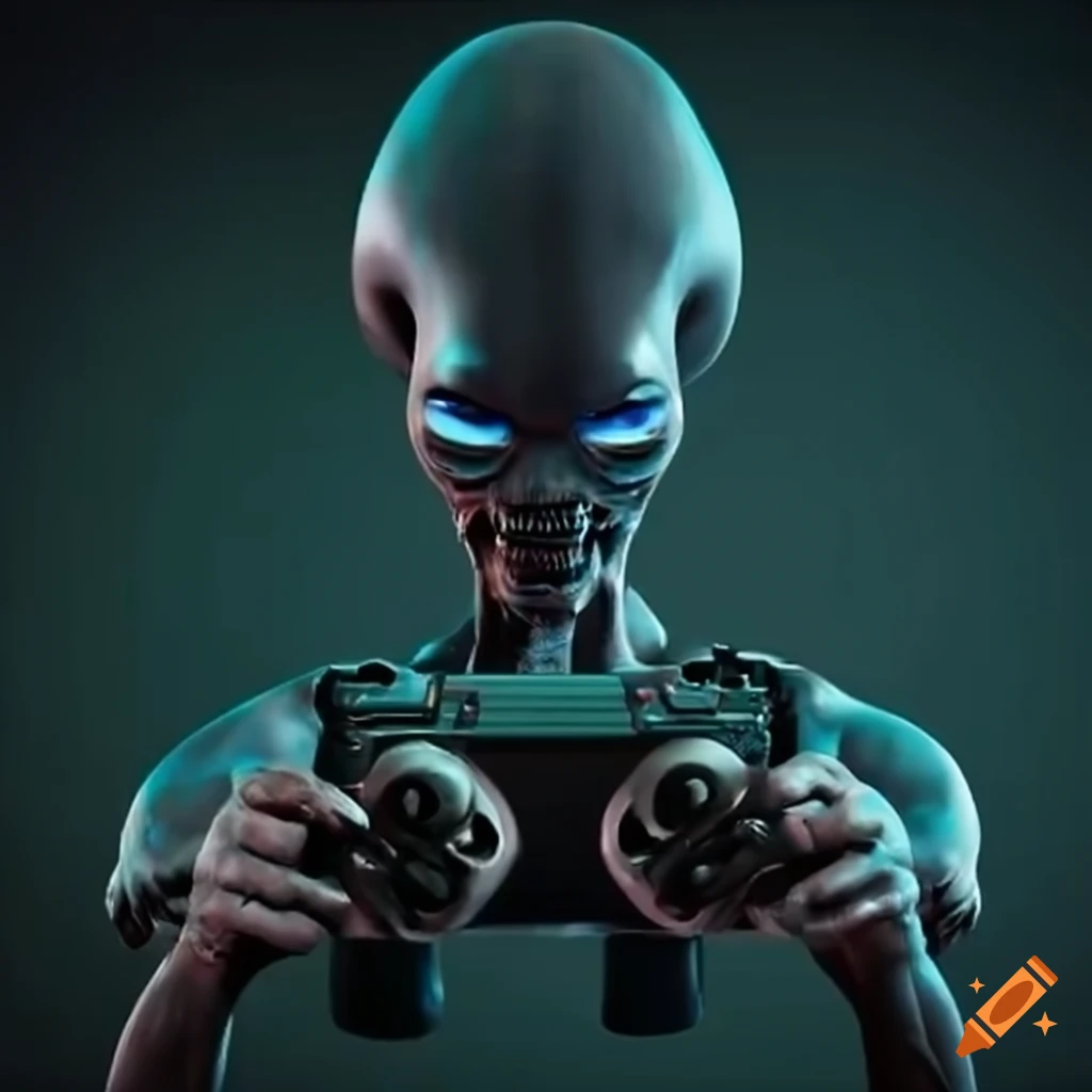 Alien playing on console