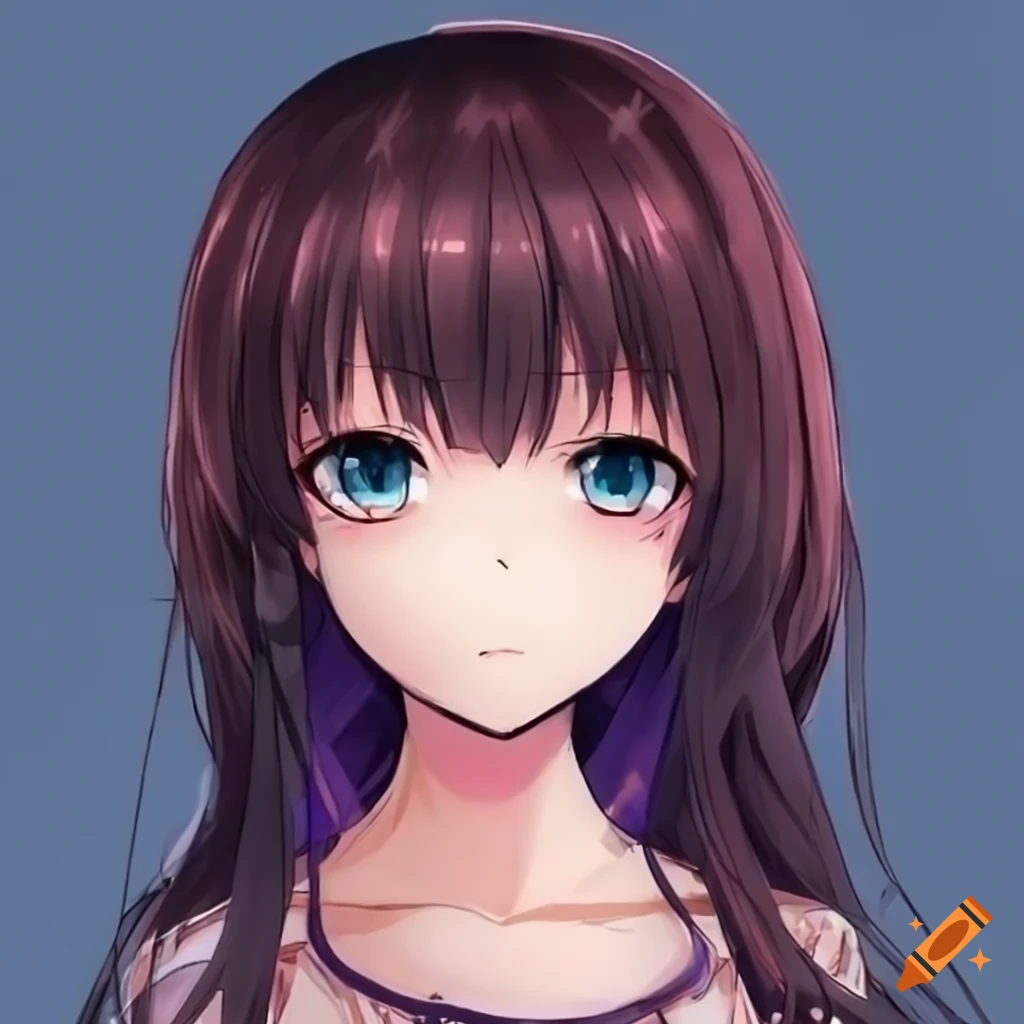 Anime girl looking at the viewer cute