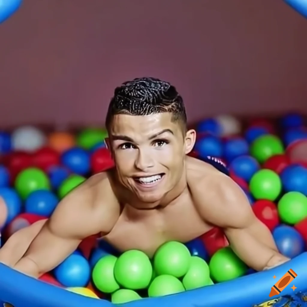 Christian ronaldo in a ball pit