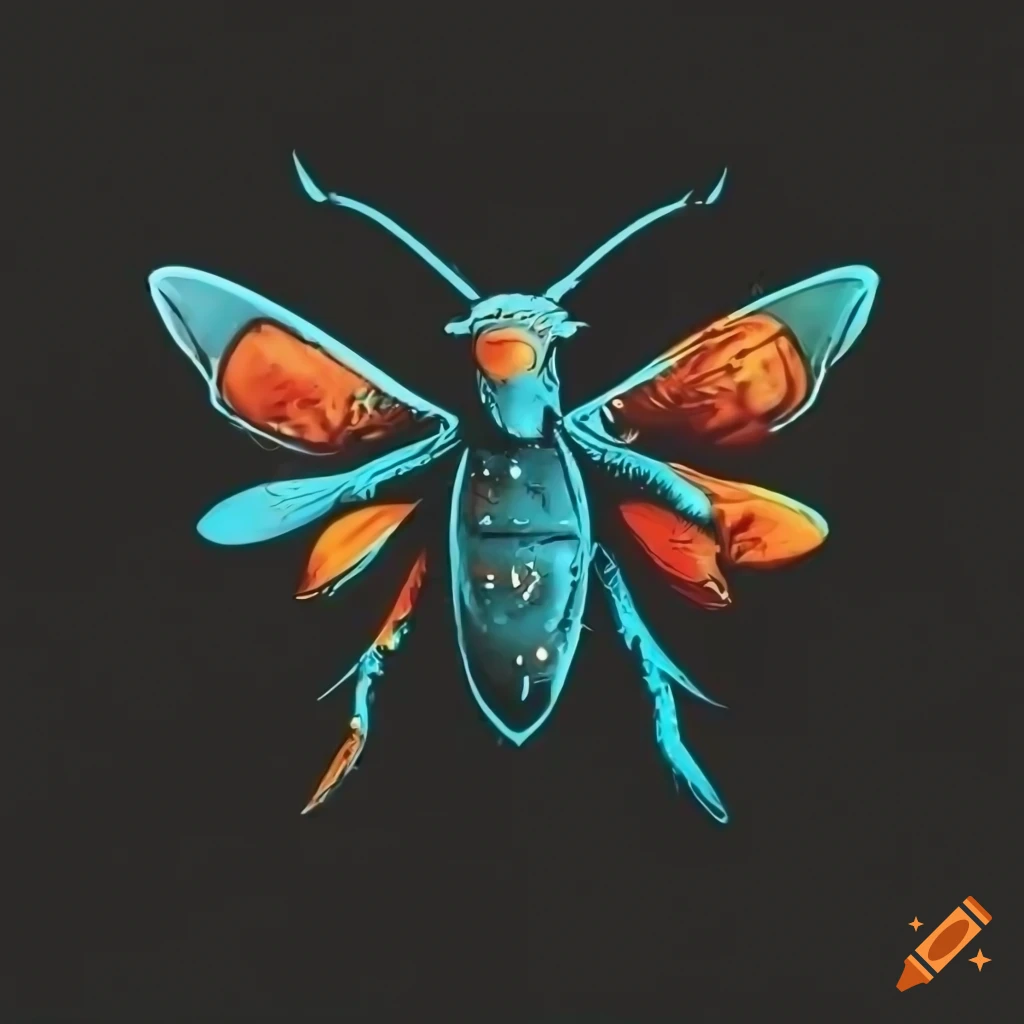 Dirty cool insect logo symbol dark atmosphere on Craiyon
