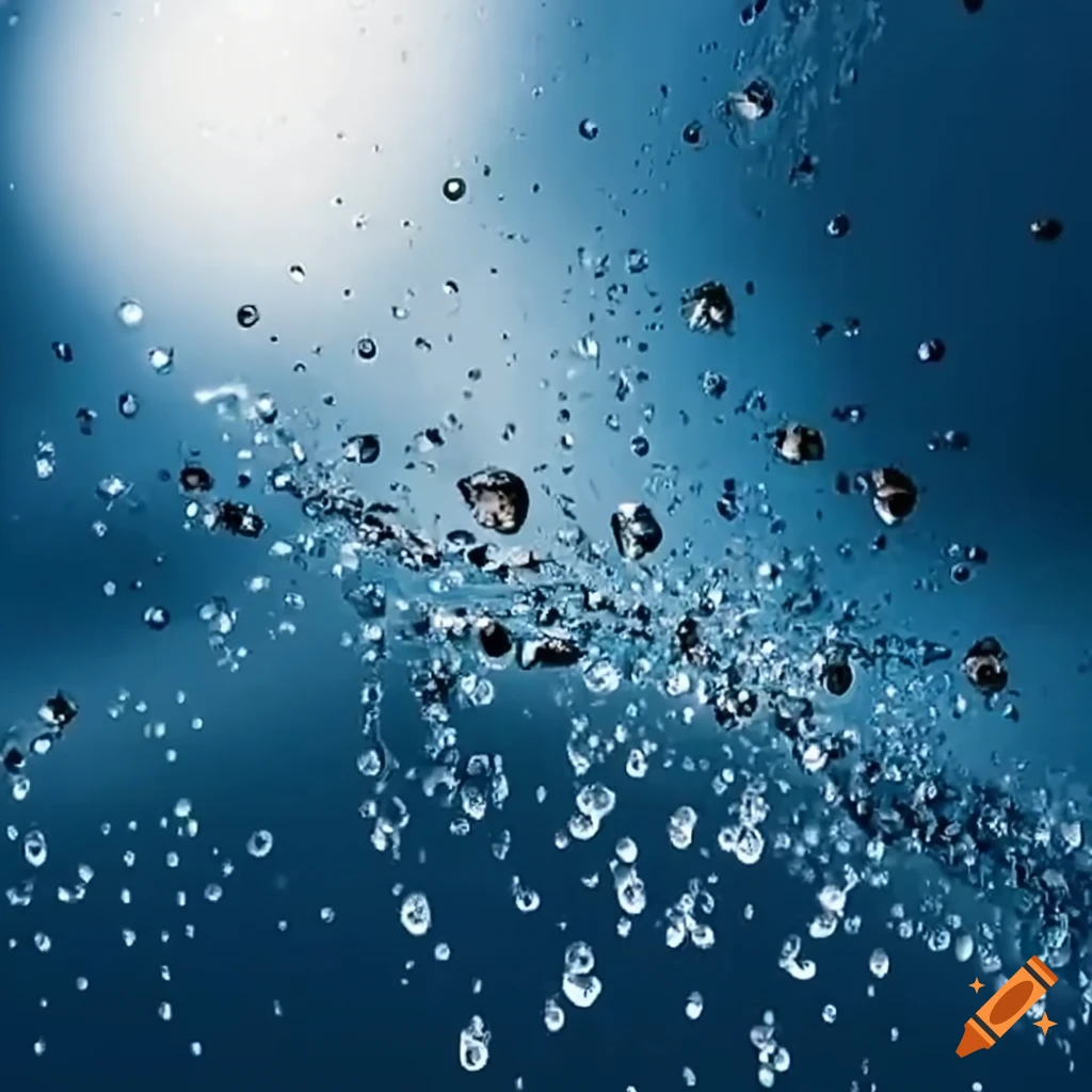 Water spraying in the air