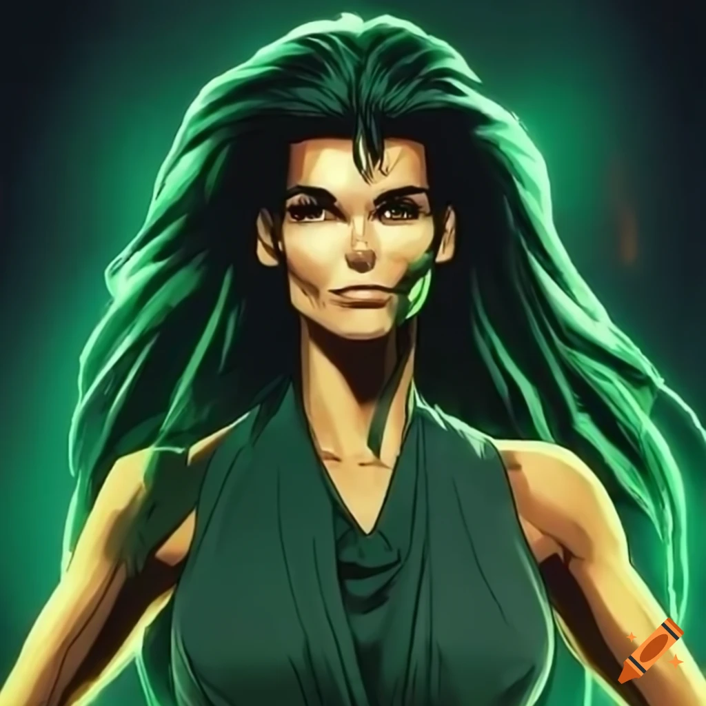 An 80s Anime starring Bodybuilder Angie Harmon as an Envious Dark Green ...