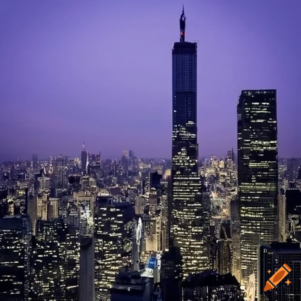 A city skyline that blends tokyo and new york city on Craiyon