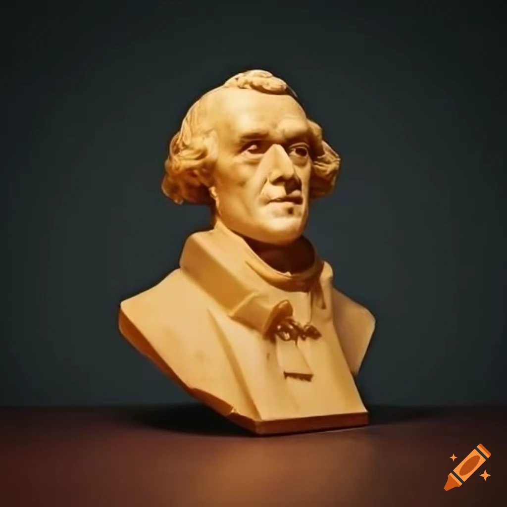 Statue of thomas jefferson made of cheese