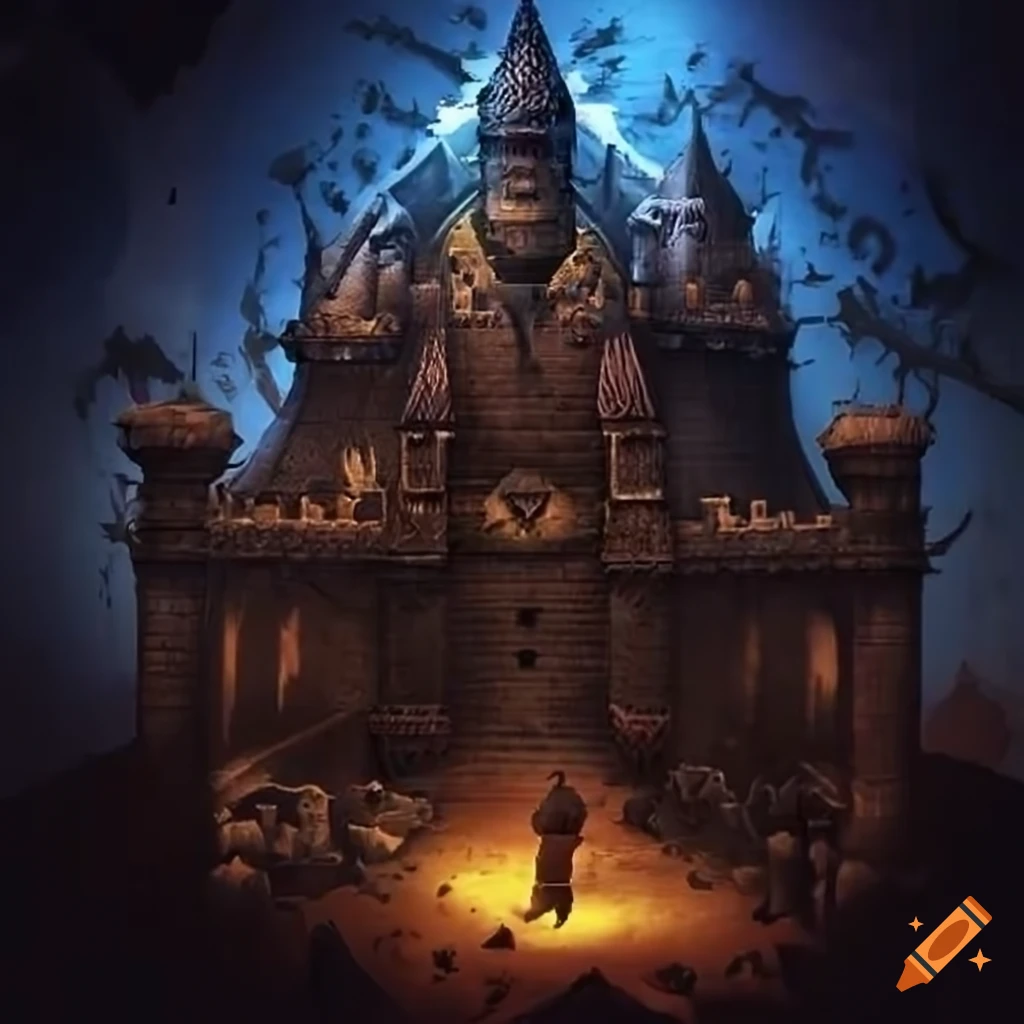 Fantasy warlord stronghold on Craiyon