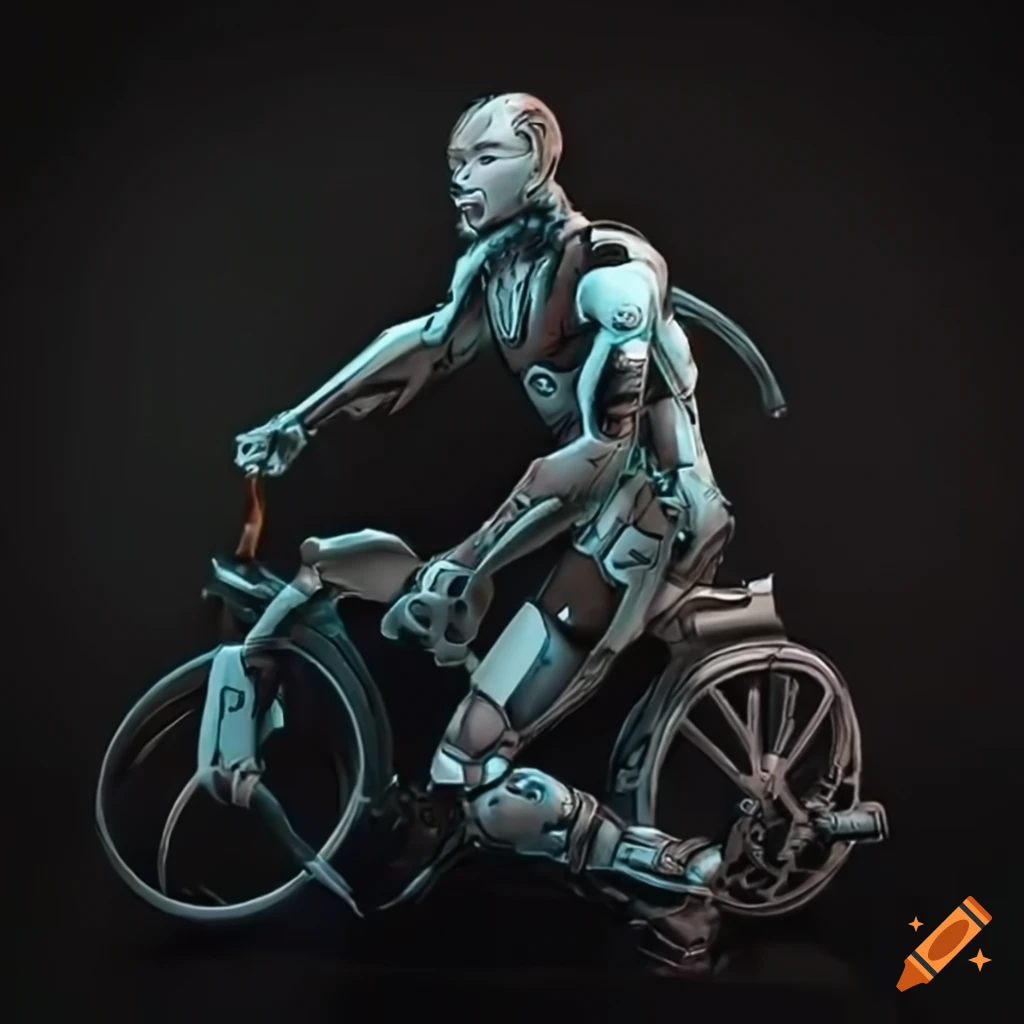 Cyborg on a bike