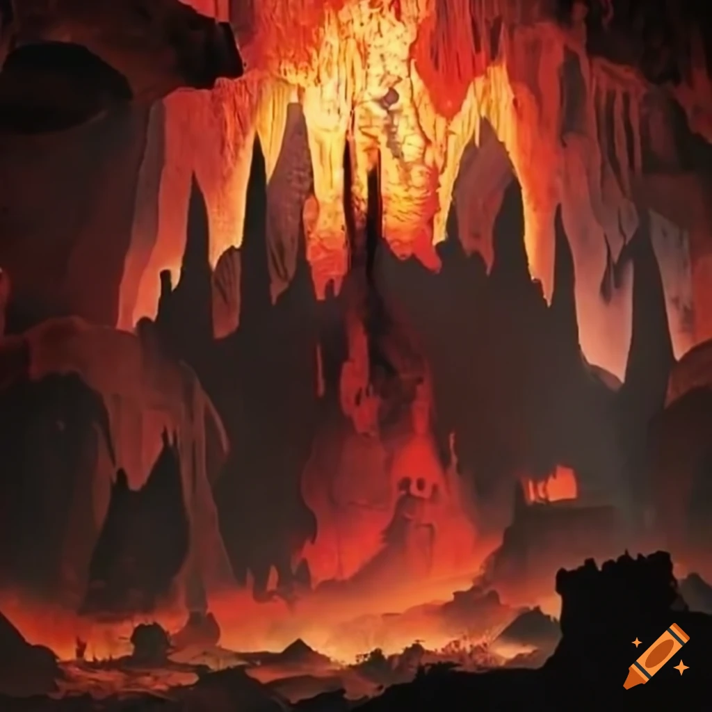 Caves of hell on Craiyon