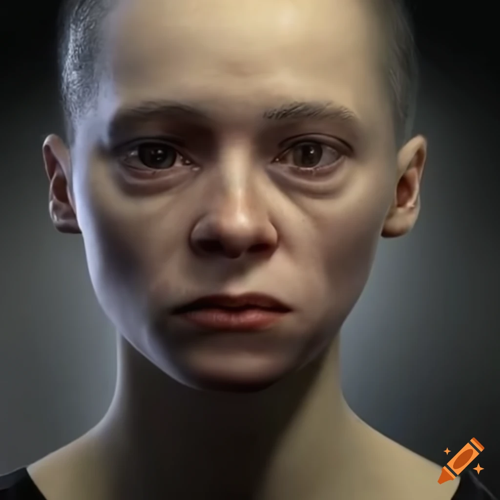 Human mugshot realistic on Craiyon