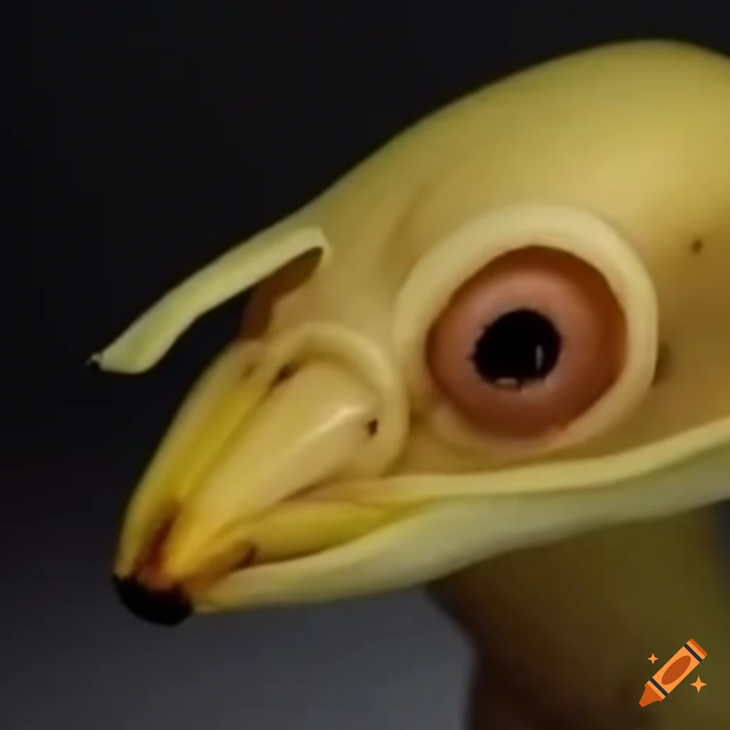 Alien creature with a unique banana-inspired appearance