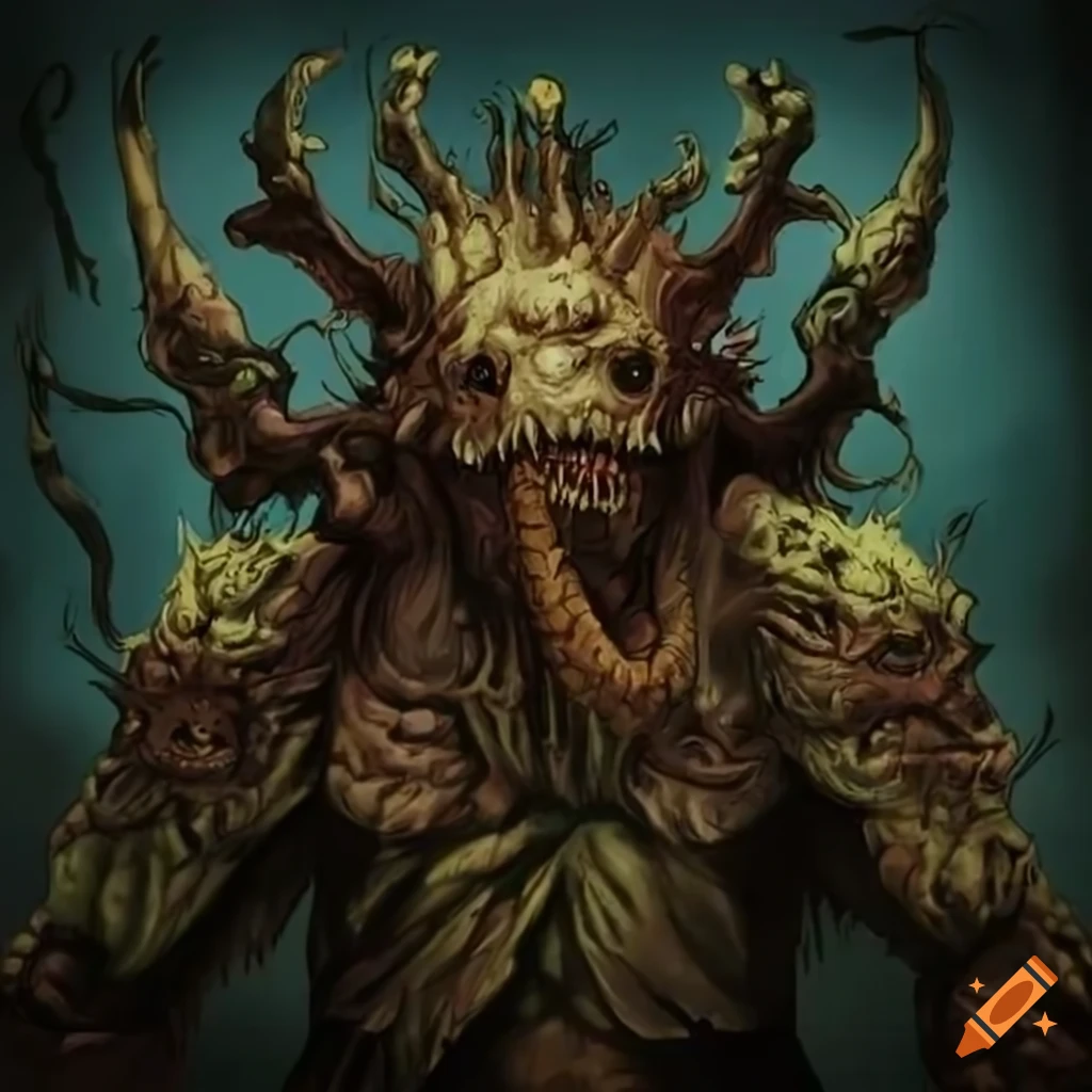 Nurgle demon prince sketch on Craiyon