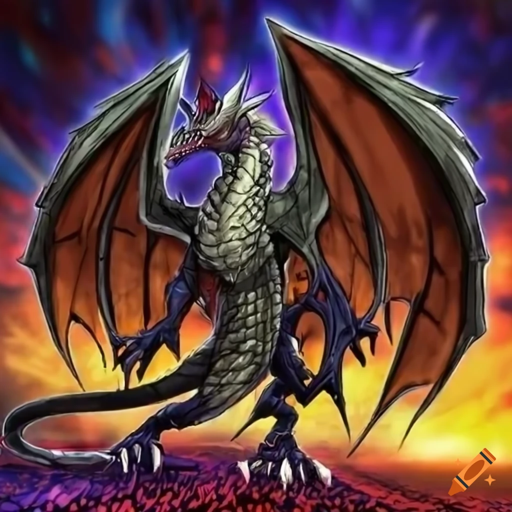 Yu gi oh card artwork style wyvern with a completely arboreal body ...