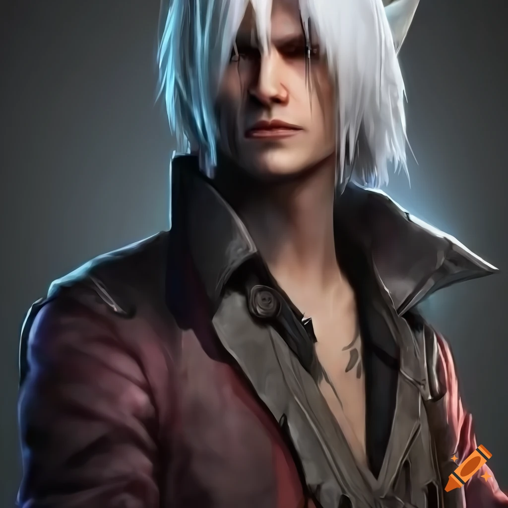 Dante, demon hunter, long coat, male, man, mid length hair, badass ...