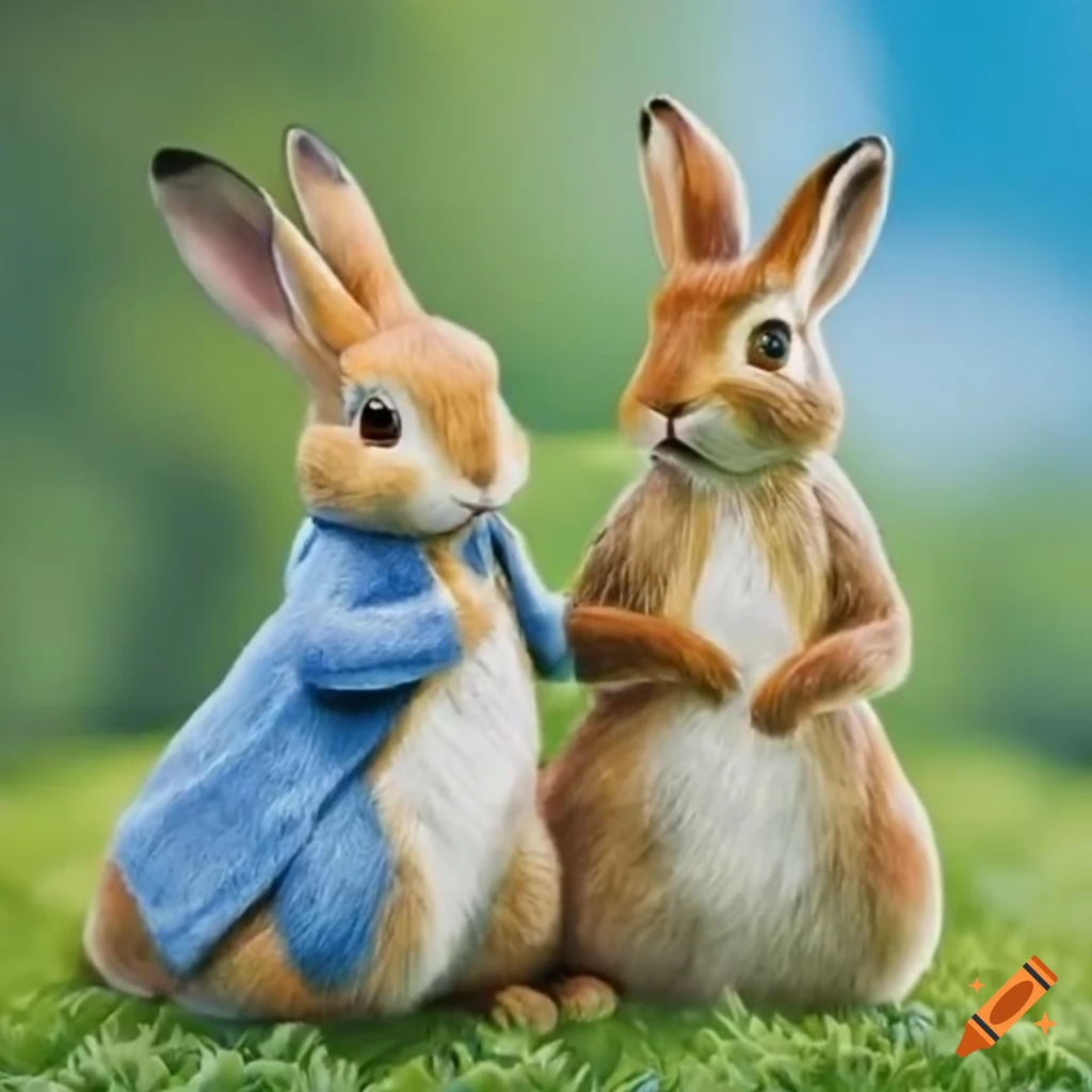 Peter rabbit family with mom and children, Inspiracja Danuta Muszyńka ...