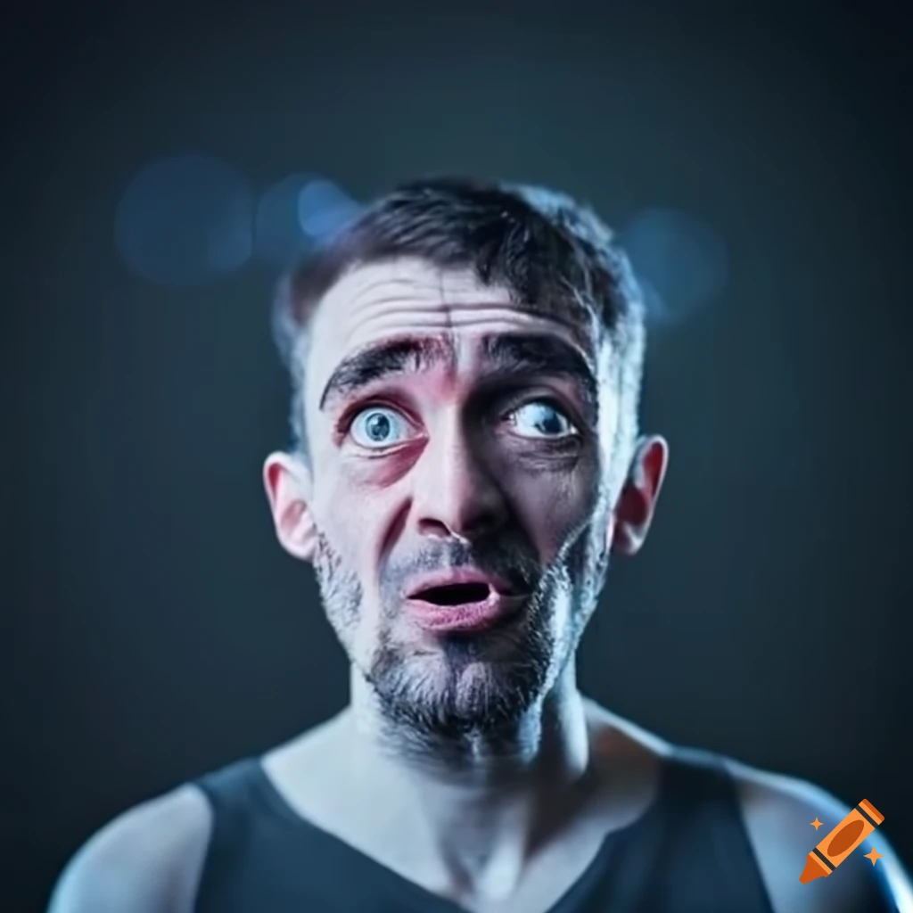 Many kinds of mouths different faces different expressions man