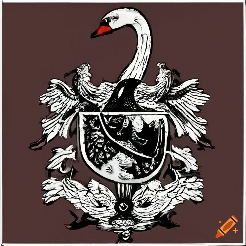 Black swan coat of arms on Craiyon