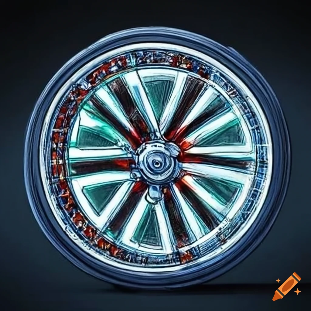 Combined ceiling fan & car wheel