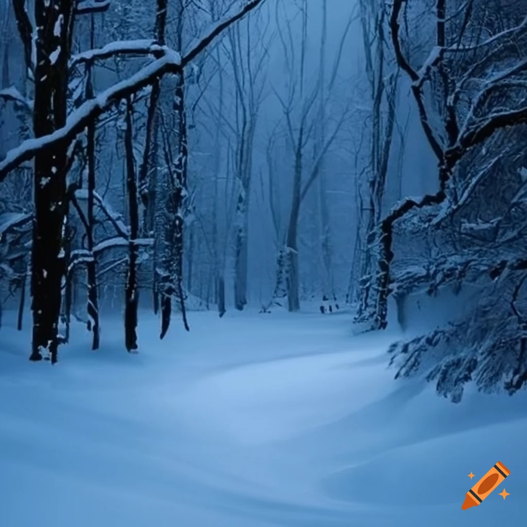 Cold place, snow on Craiyon