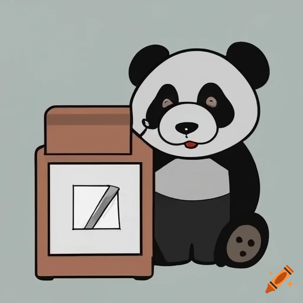 A panda holding a voting in a plot