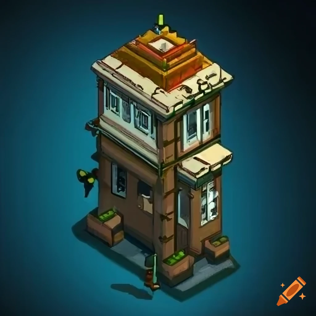 Isometric sprite fallout, technology on Craiyon