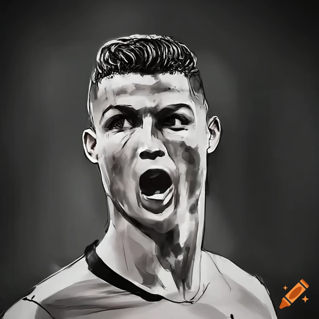 Ronaldo doing the siuu on Craiyon