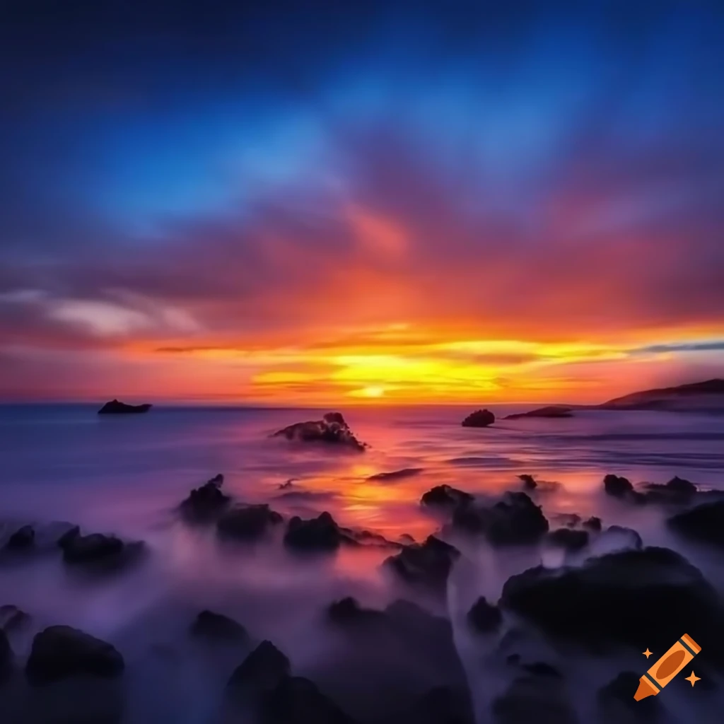 Ireland coast skyline spectacular sunset sky