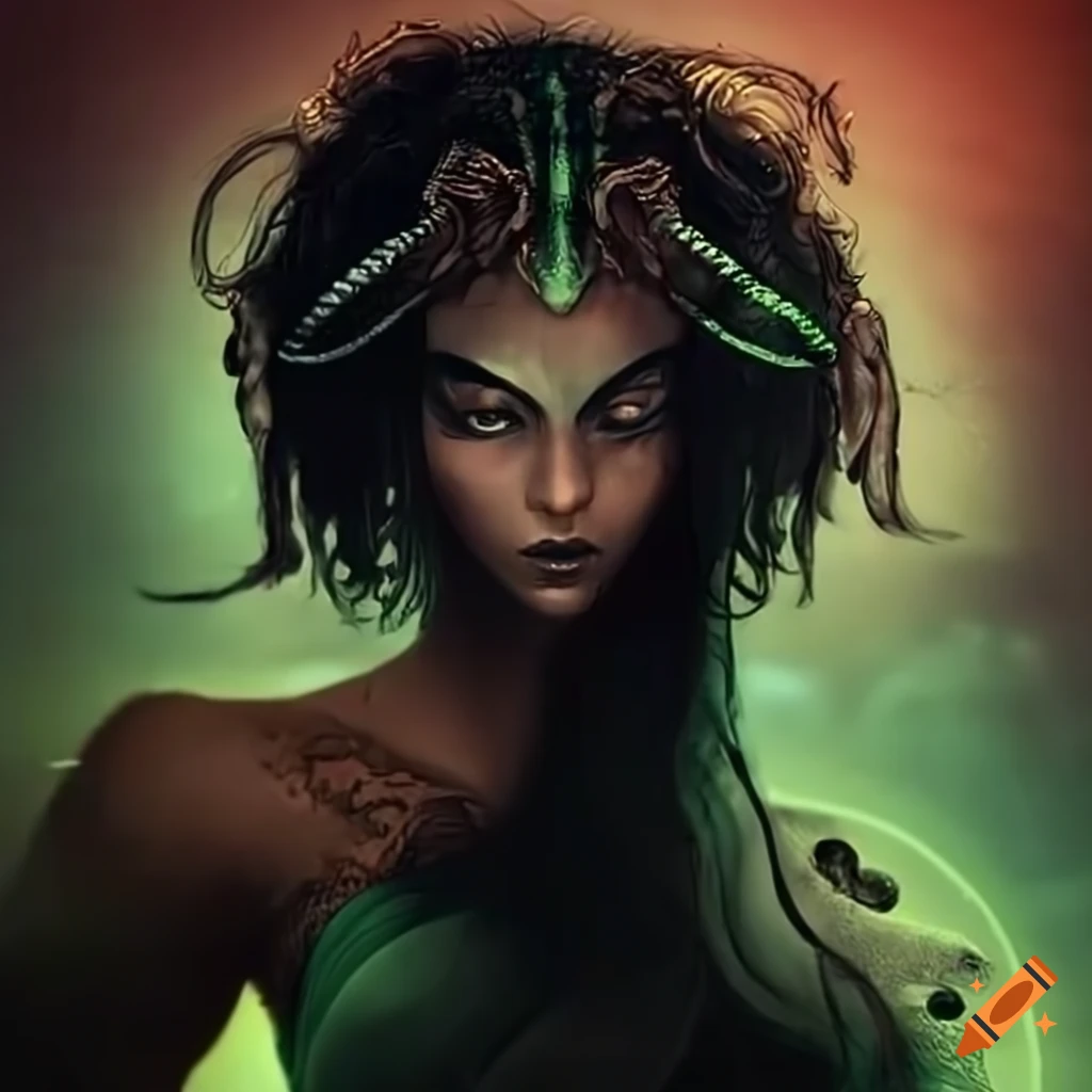 Snake woman on Craiyon