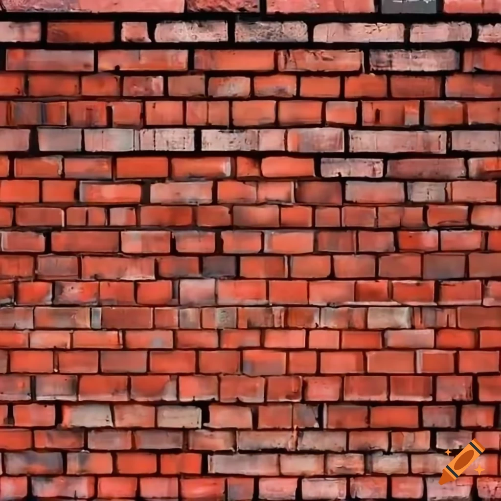 A wall of red bricks