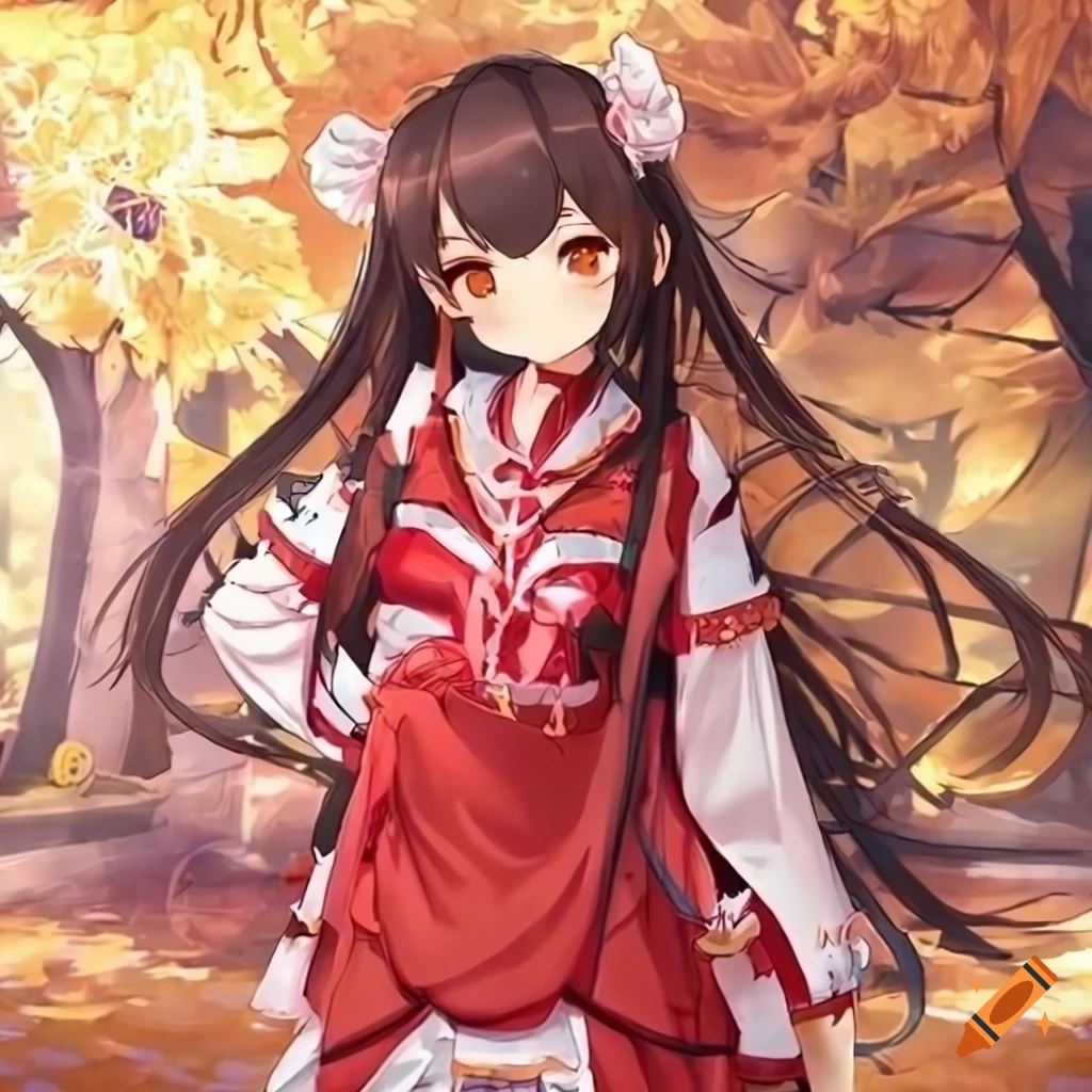 Miko outfit fullbody autumn