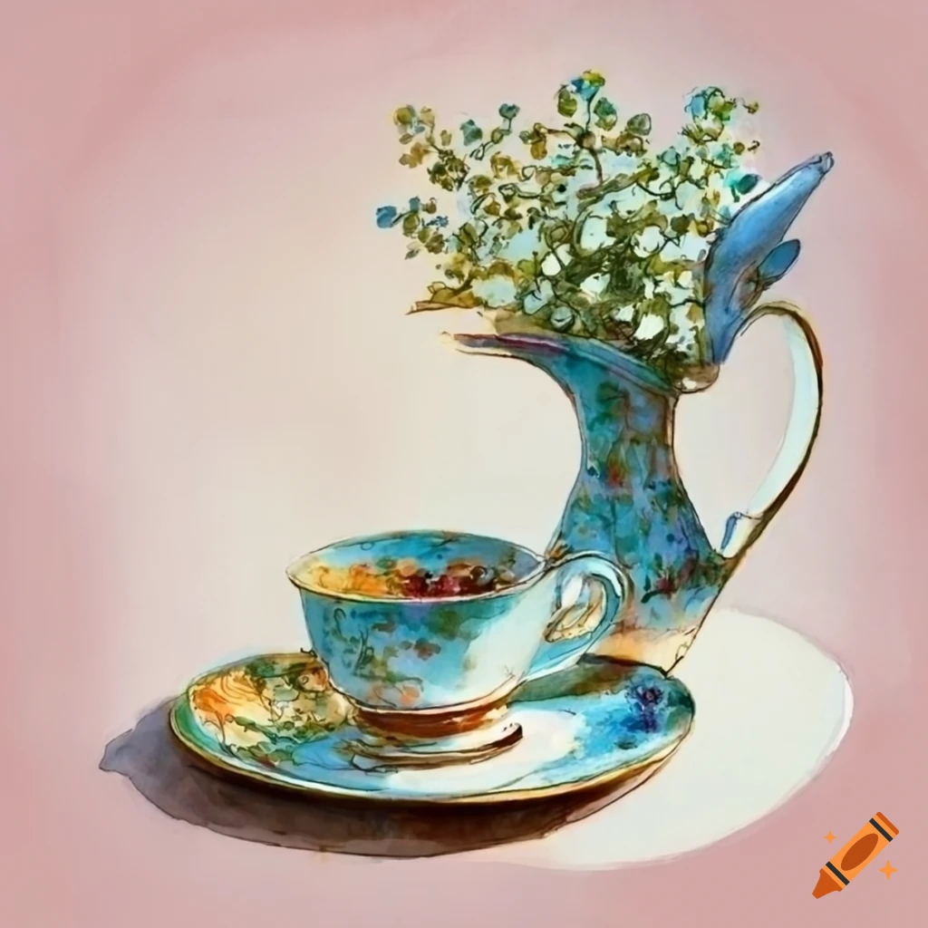Fancy Tea Cup Cartoon