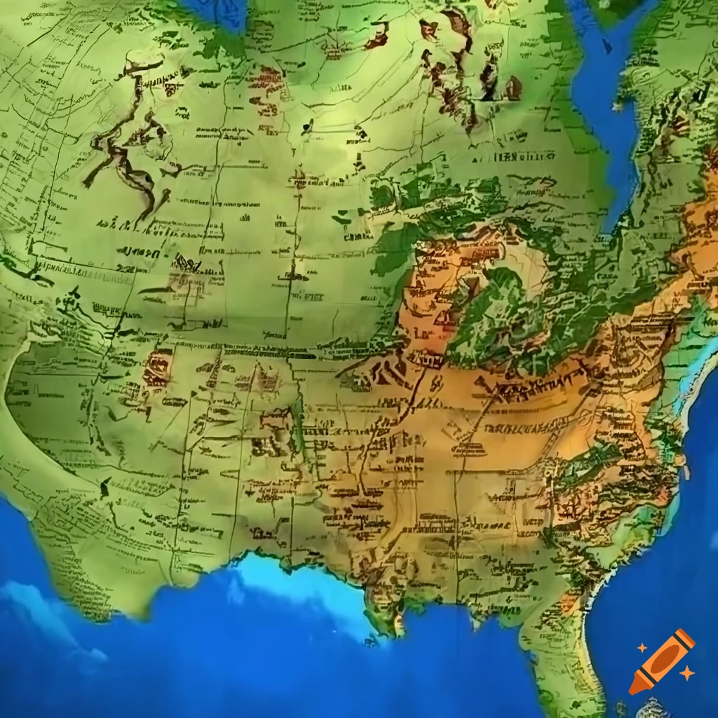 Fictional map realistic geography