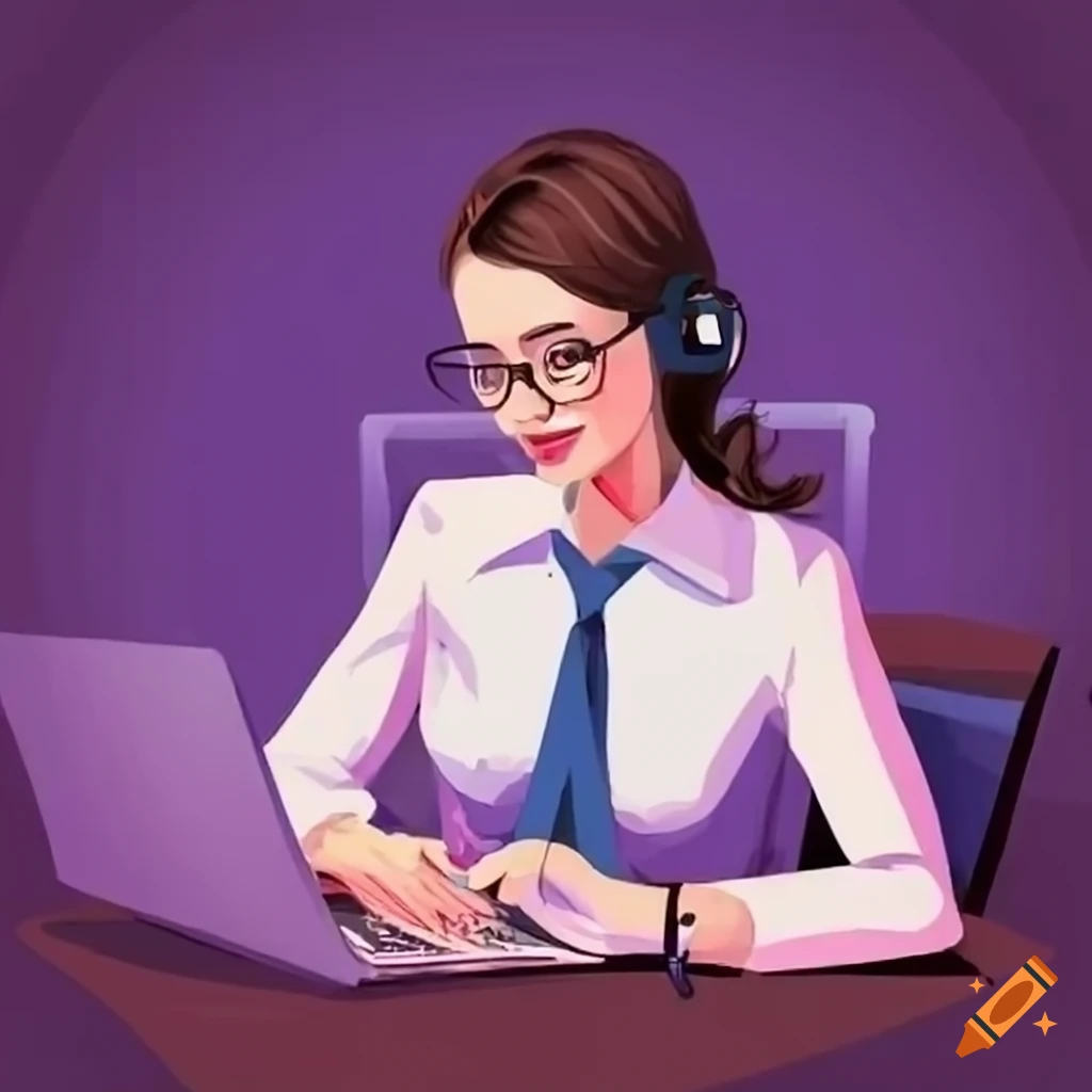 An office scene illustrating a busy bpo agent at work