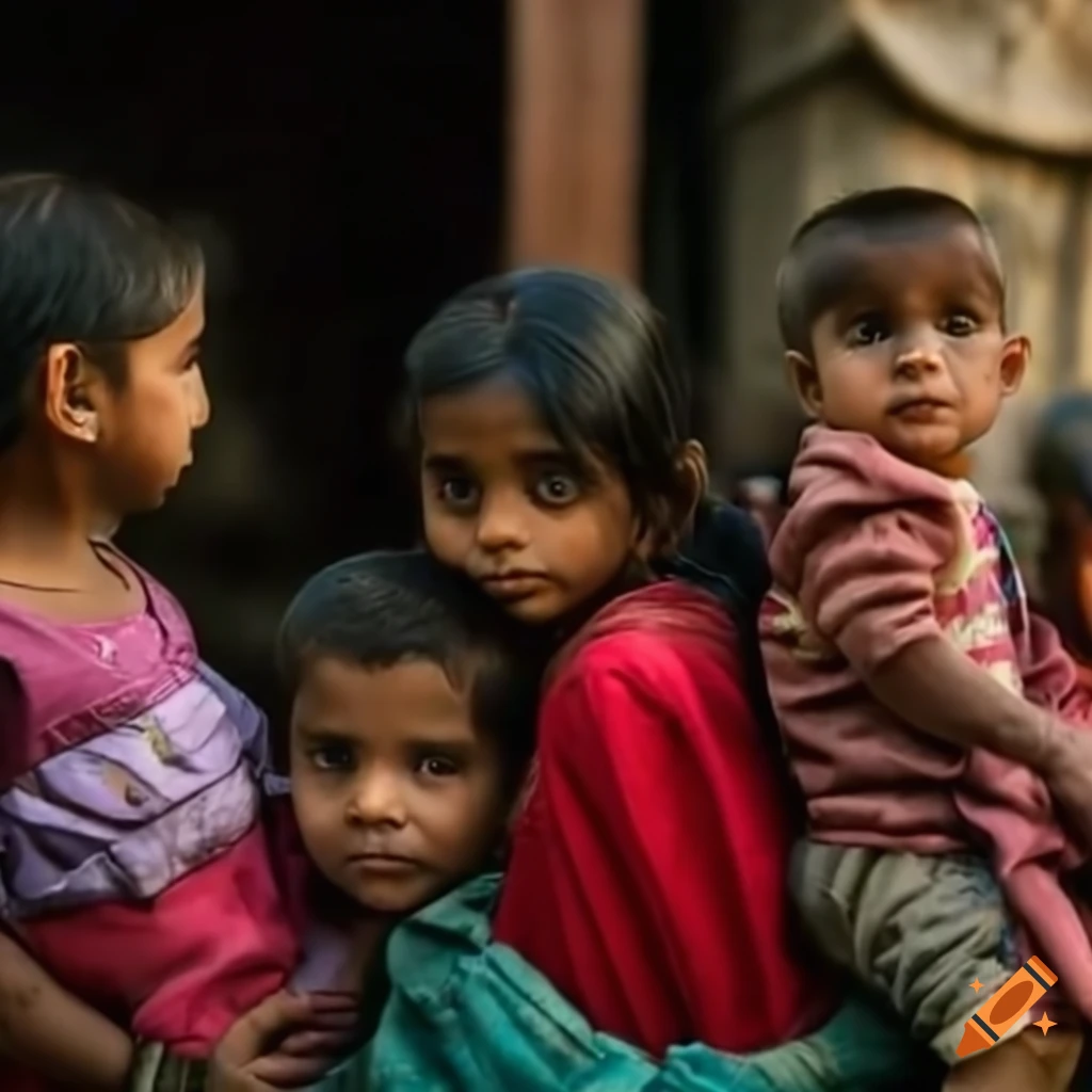 Une famille pauvre dans un bidonville en inde