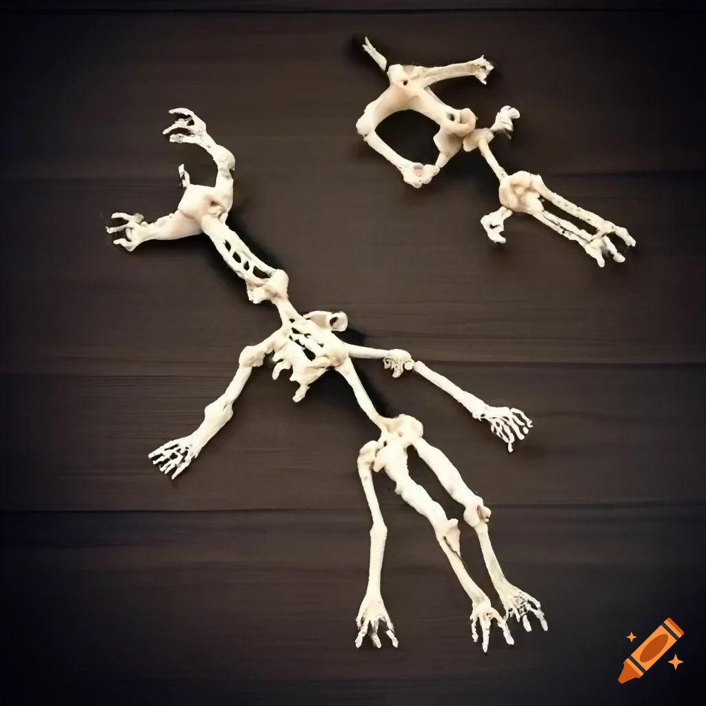Felt puppet skeletons