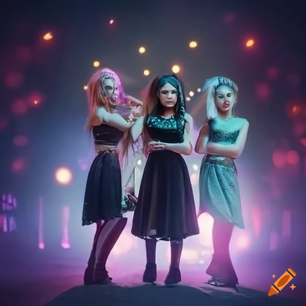 Six sorcresses from fantasy patrol named alyonka, sneshka, varya, masha ...