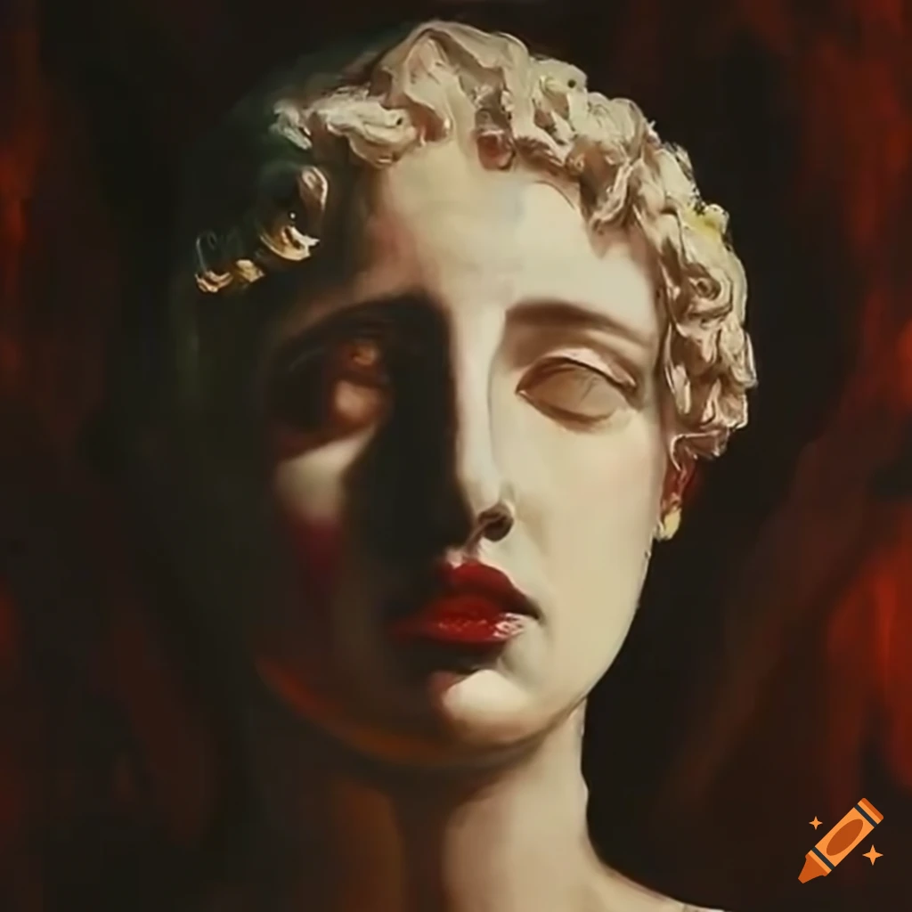 Grunge aesthetic, greek statue, profile picture on Craiyon