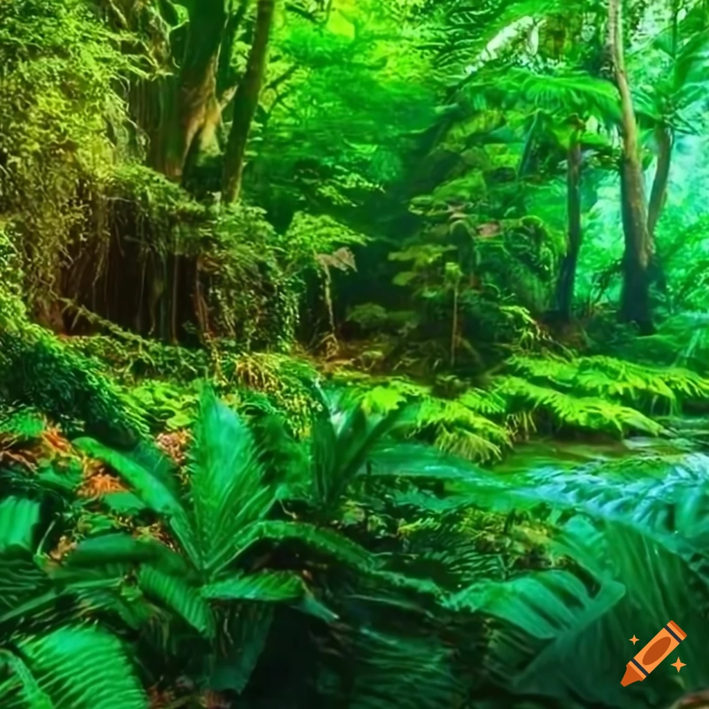 Green colorfull jungle