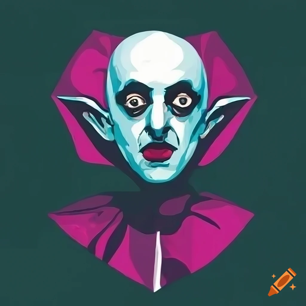 Vector images vibrant colors Nosferatu portrait picasso pop art on Craiyon