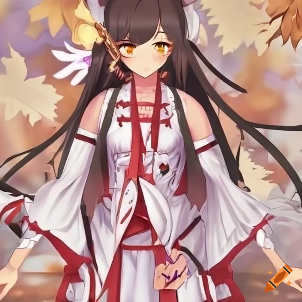 Miko outfit fullbody autumn