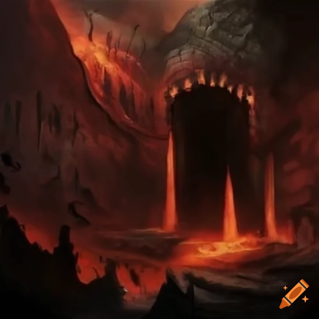 Hellish fortress in hell