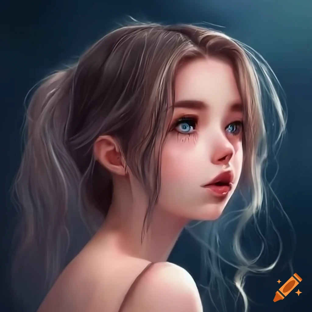 Beautiful girl , so cute, realistic, 4k